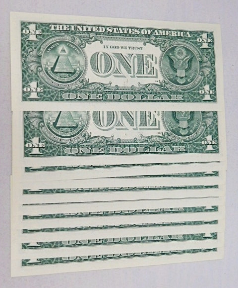 Lot of (10) Consecutive STAR NOTE NOTE REPLACEMENT ERROR 2017 $1 ...