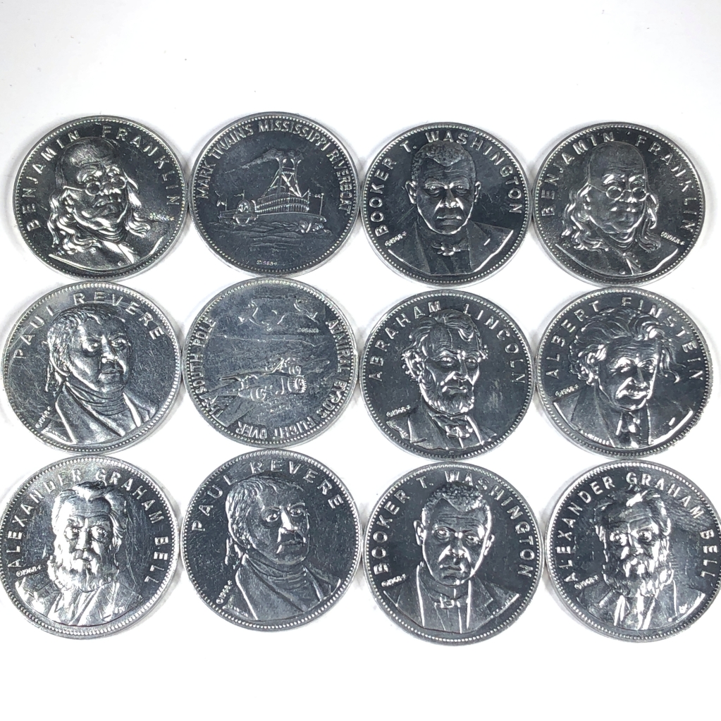 Lot of 12 "Shell's Famous Facts & Faces Game" Tokens*New*Uncirculated ...