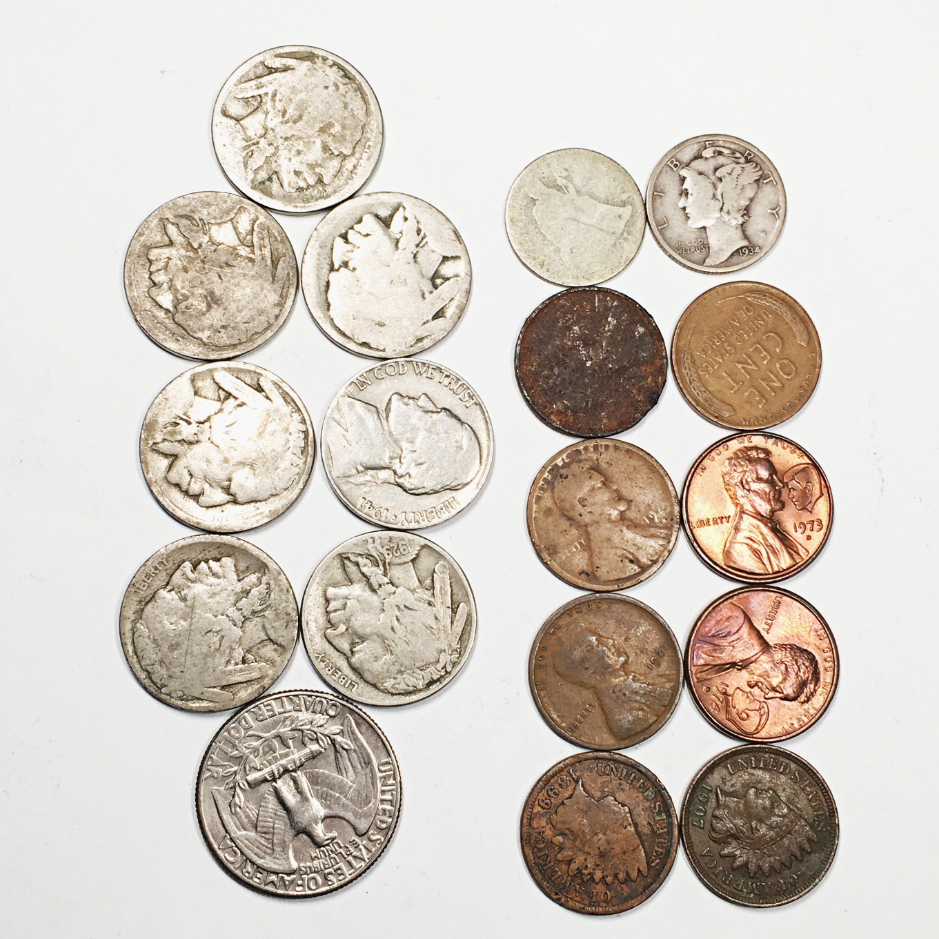 Lot of 20th Century Coins*Some Silver*Quarter, Dimes, Nickels and Cents ...
