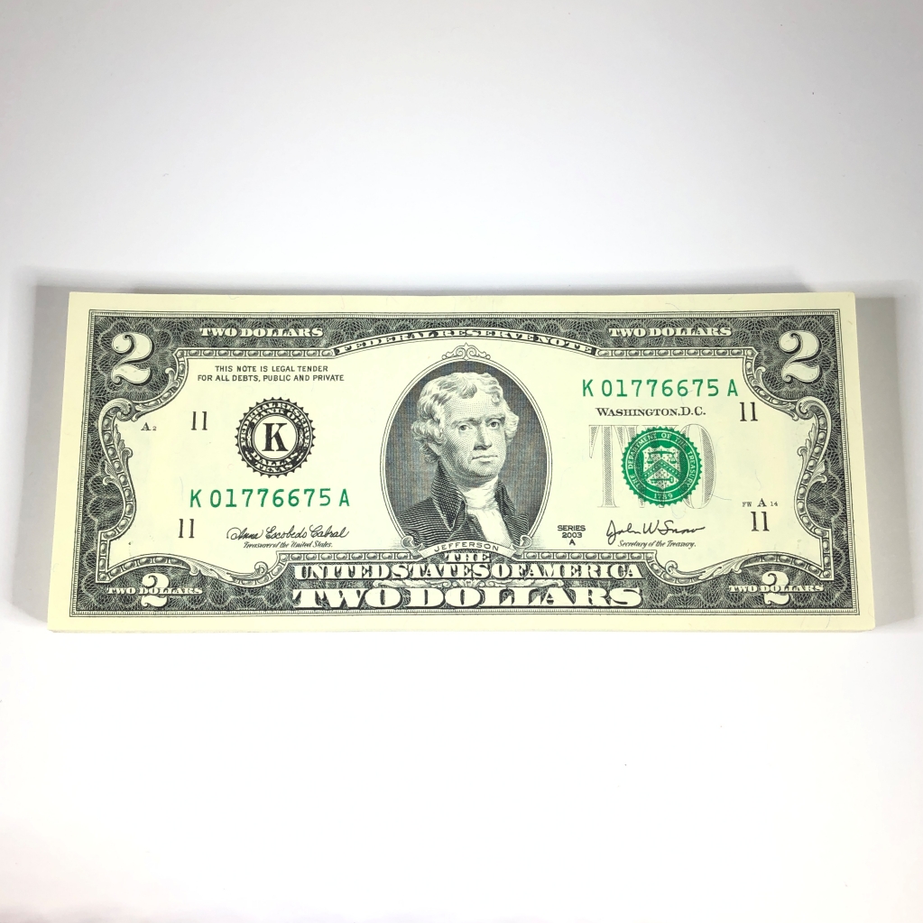 Lot of 75 Series 2003A $2 Federal Reserve Notes; Dallas, TX*CONSECUTIVE ...