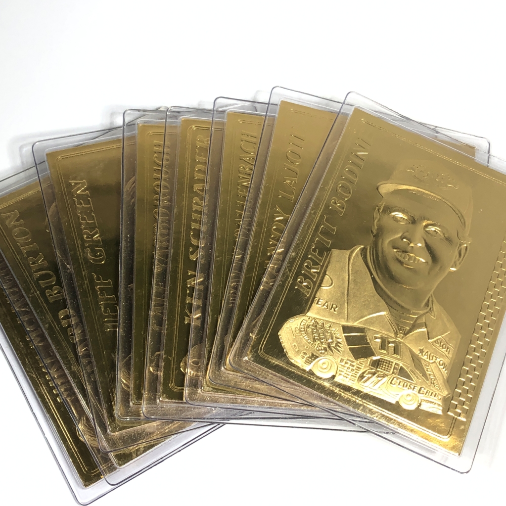 Lot of Eight (8) 24K Gold Foil NASCAR Legends Trading Cards*In Heavy ...