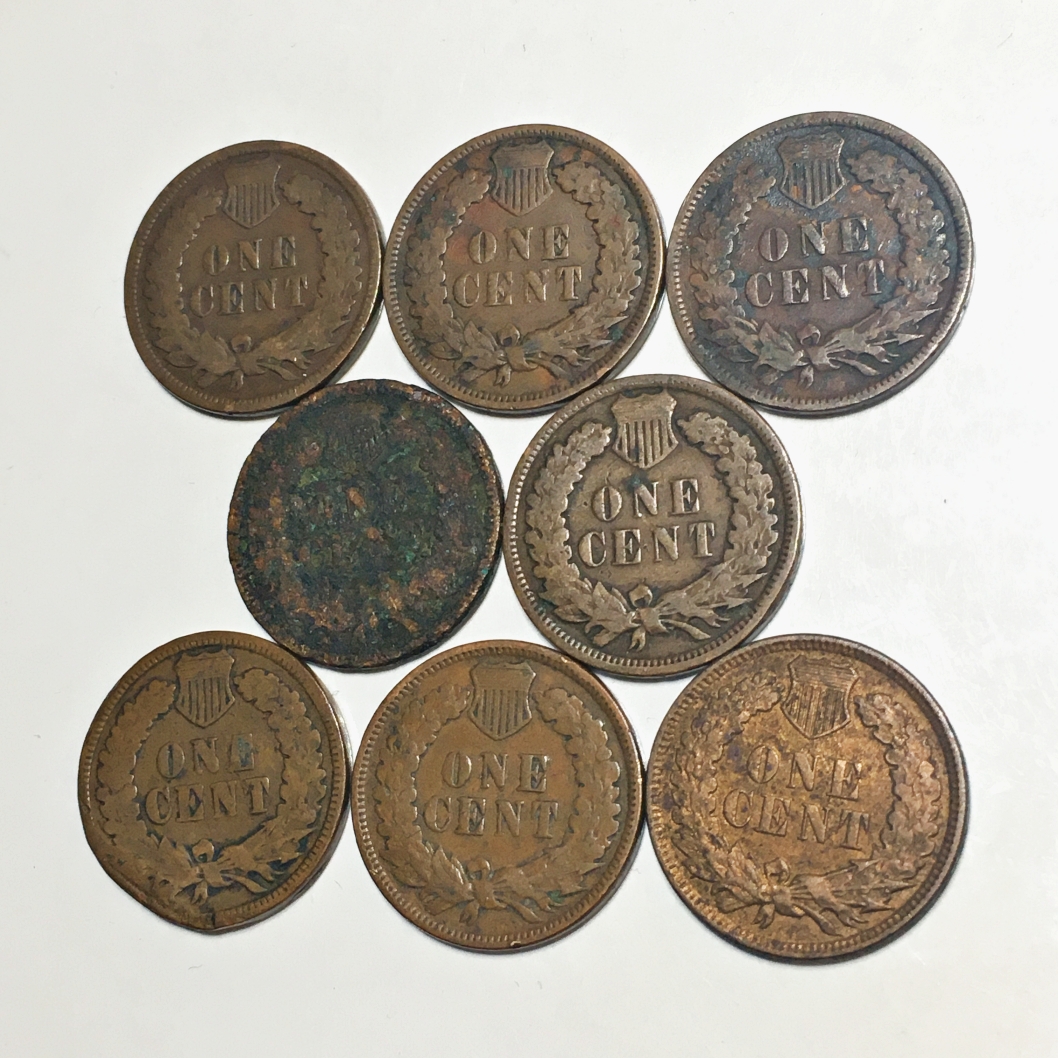 Lot of Eight Indian Head Cents*Various Grades | Property Room
