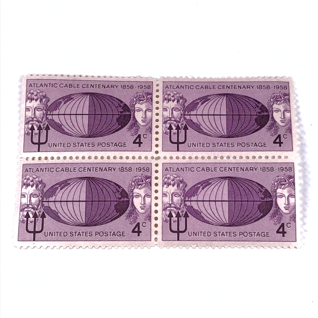 Lot of Five (5) 1958 4c Atlantic Cable Centenary Commemorative US ...