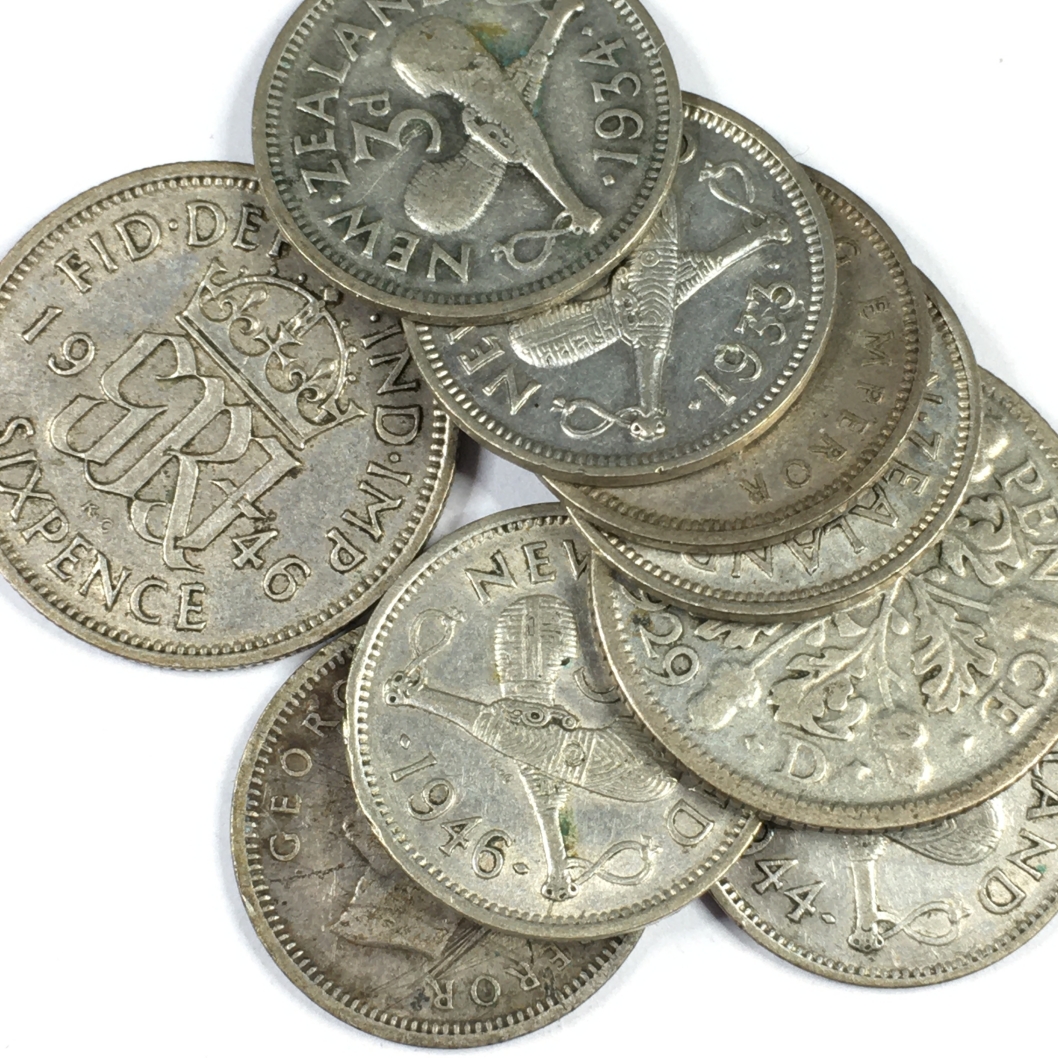 Lot of Foreign Silver Coins*Great Britian, New Zealand, Etc.*Various ...
