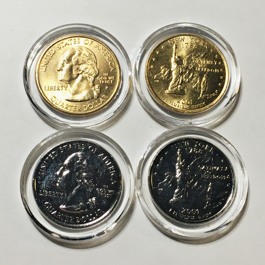 Lot of Four 2001-P & D New York States Commemorative Quarters*Two Are ...