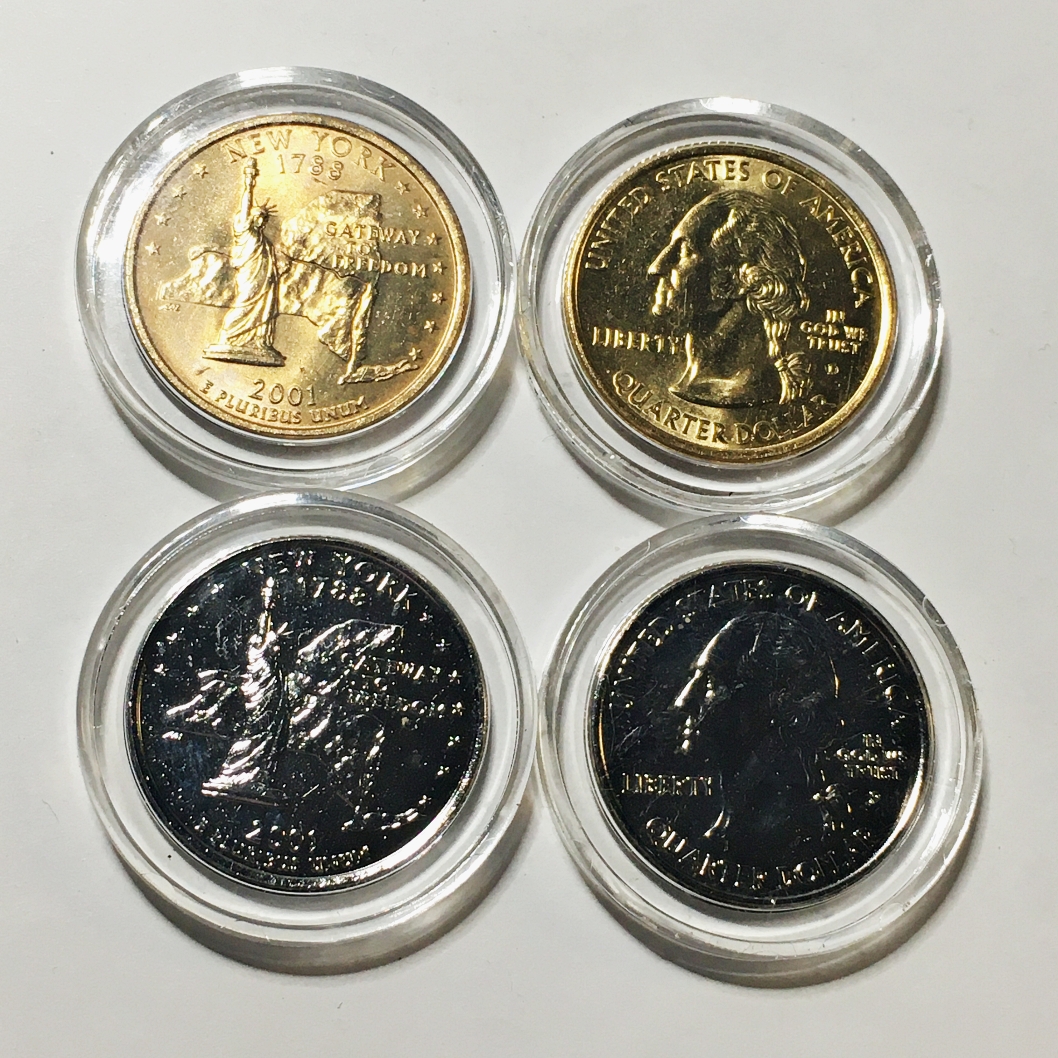 Lot of Four 2001-P & D New York States Commemorative Quarters*Two Are ...