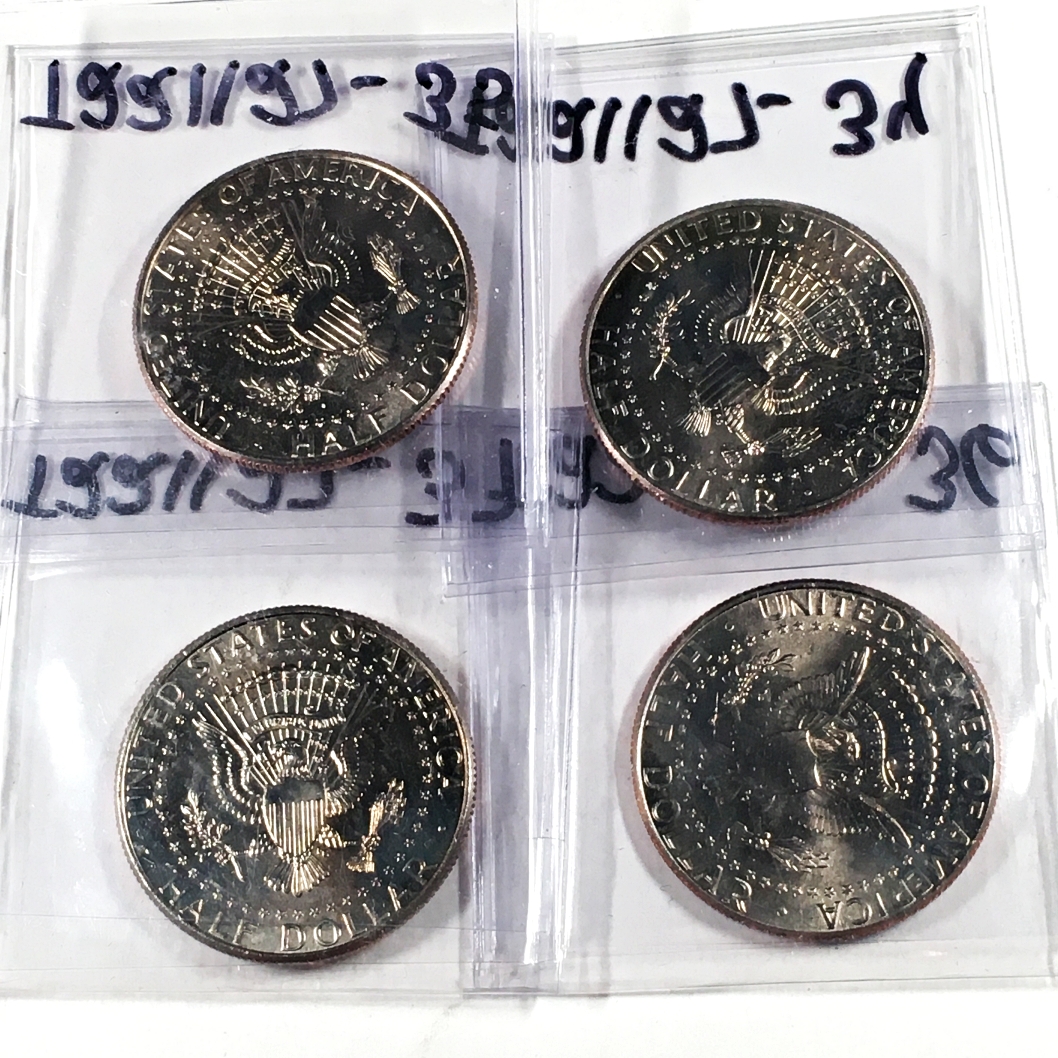 Lot of Four (4) Colorized Kennedy Half Dollar Commemorating the Vietnam ...