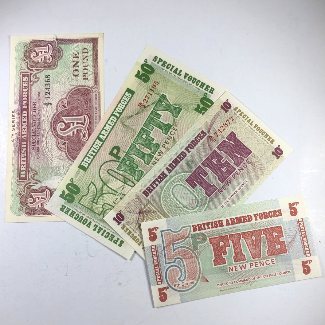 Lot of Four British Armed Forces Payment Certificates*£1, Fifty New ...