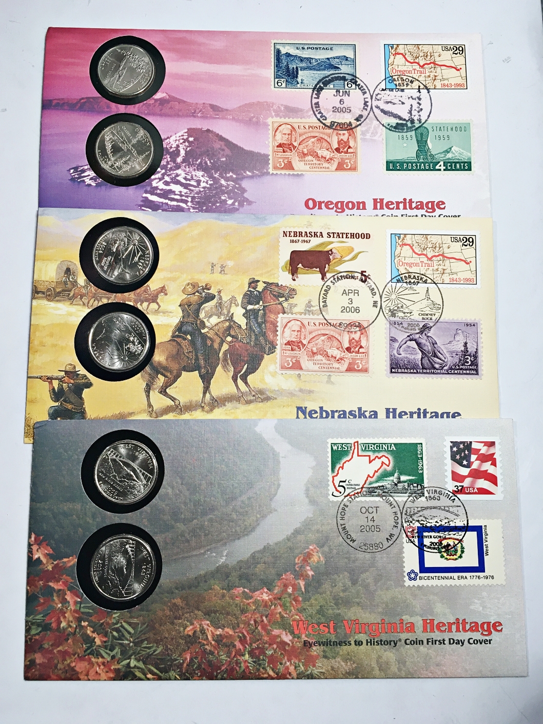 Lot of Six (6) State Commemorative Quarters*On FDC's | Property Room