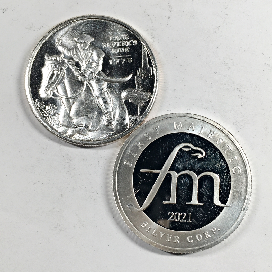 Lot of Two (2) 1/2 Troy Ounces .999 Fine Silver Rounds: First Majestic ...