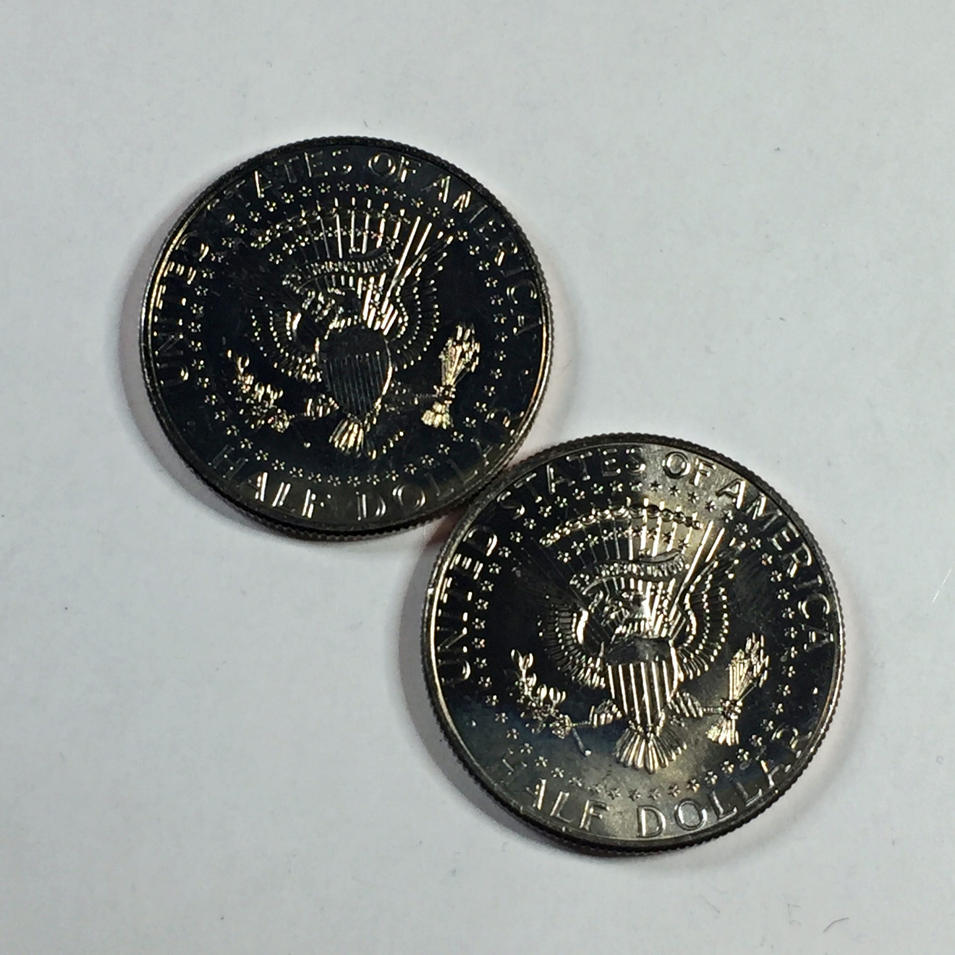 Lot of Two Colorized Kennedy Half Dollars Commemorating the Vietnam War ...