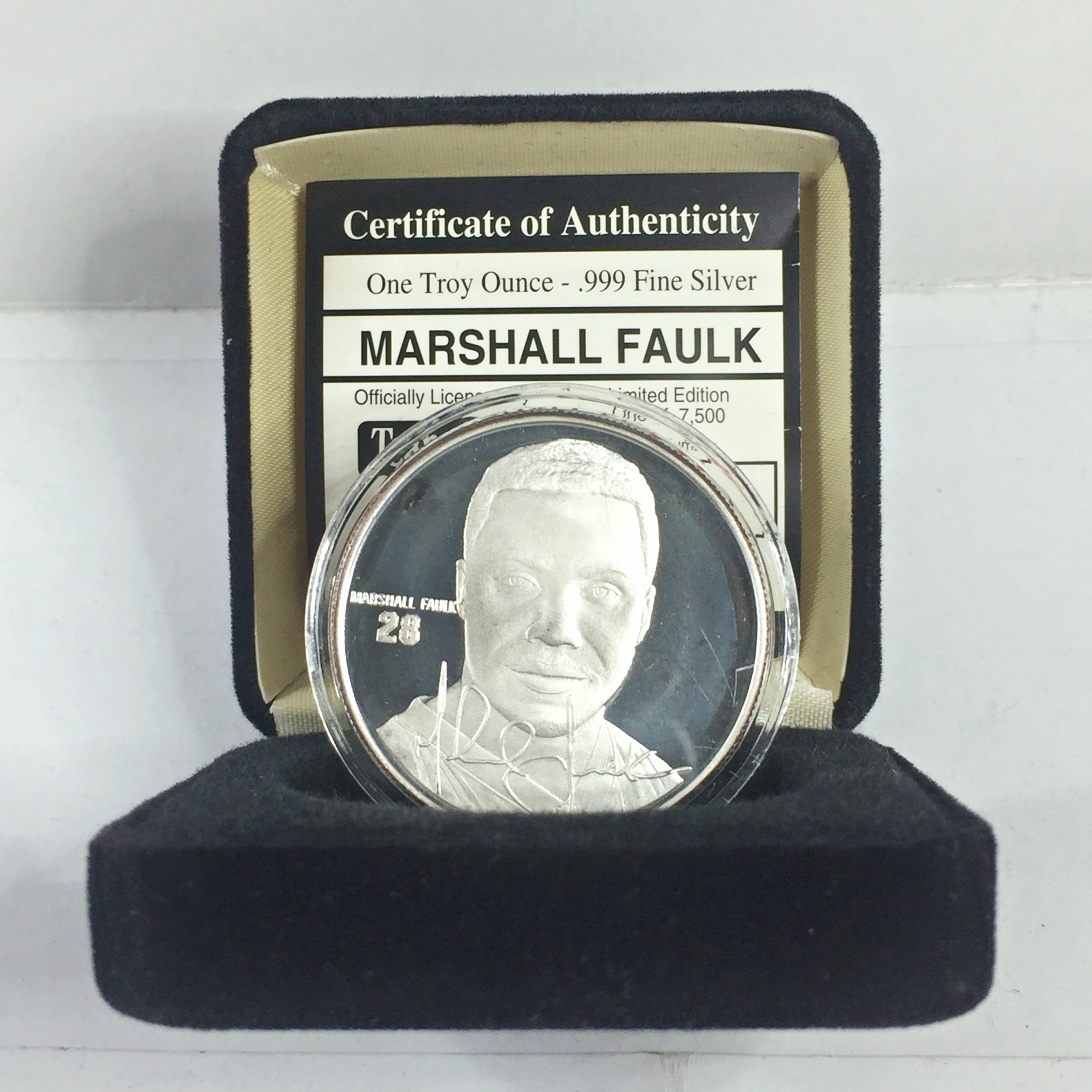 Marshall Faulk NFL 1oz .999 Fine Proof Silver Commemorative Medallion ...