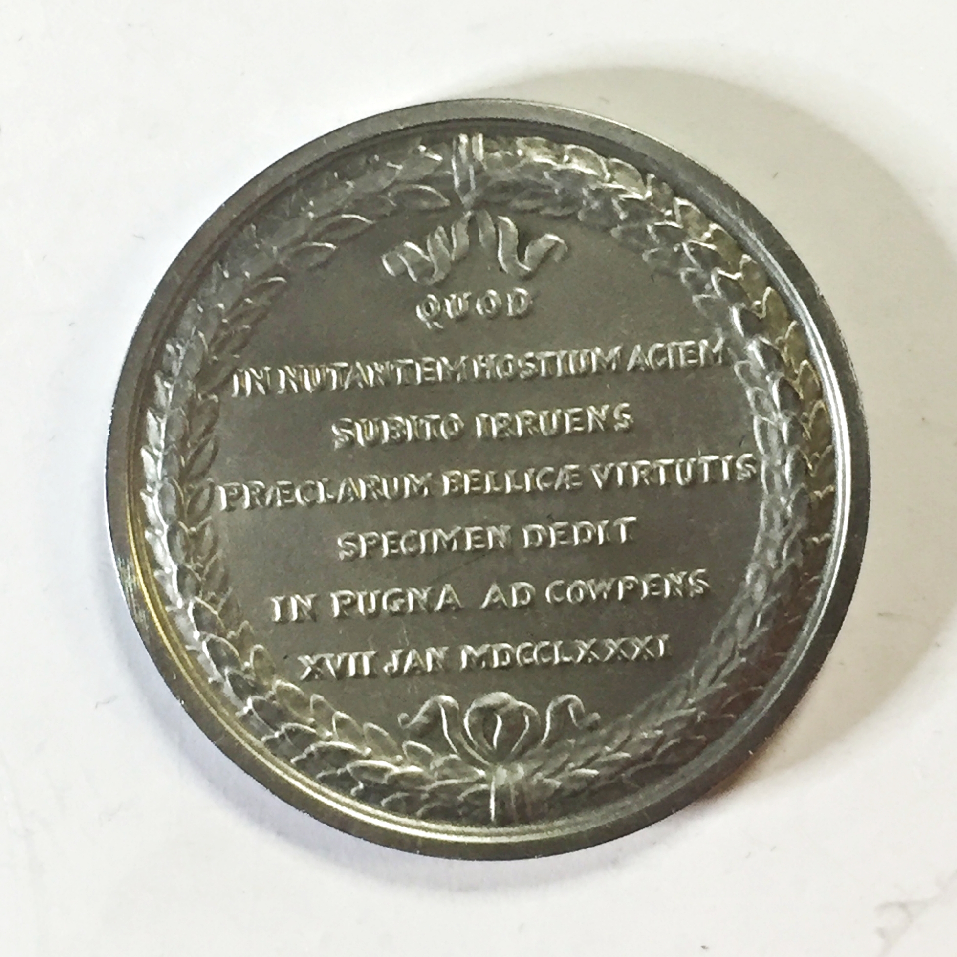 Medal Awarded to Lt. Col. John Eager Howard For Victory at Cowpens 1781 ...