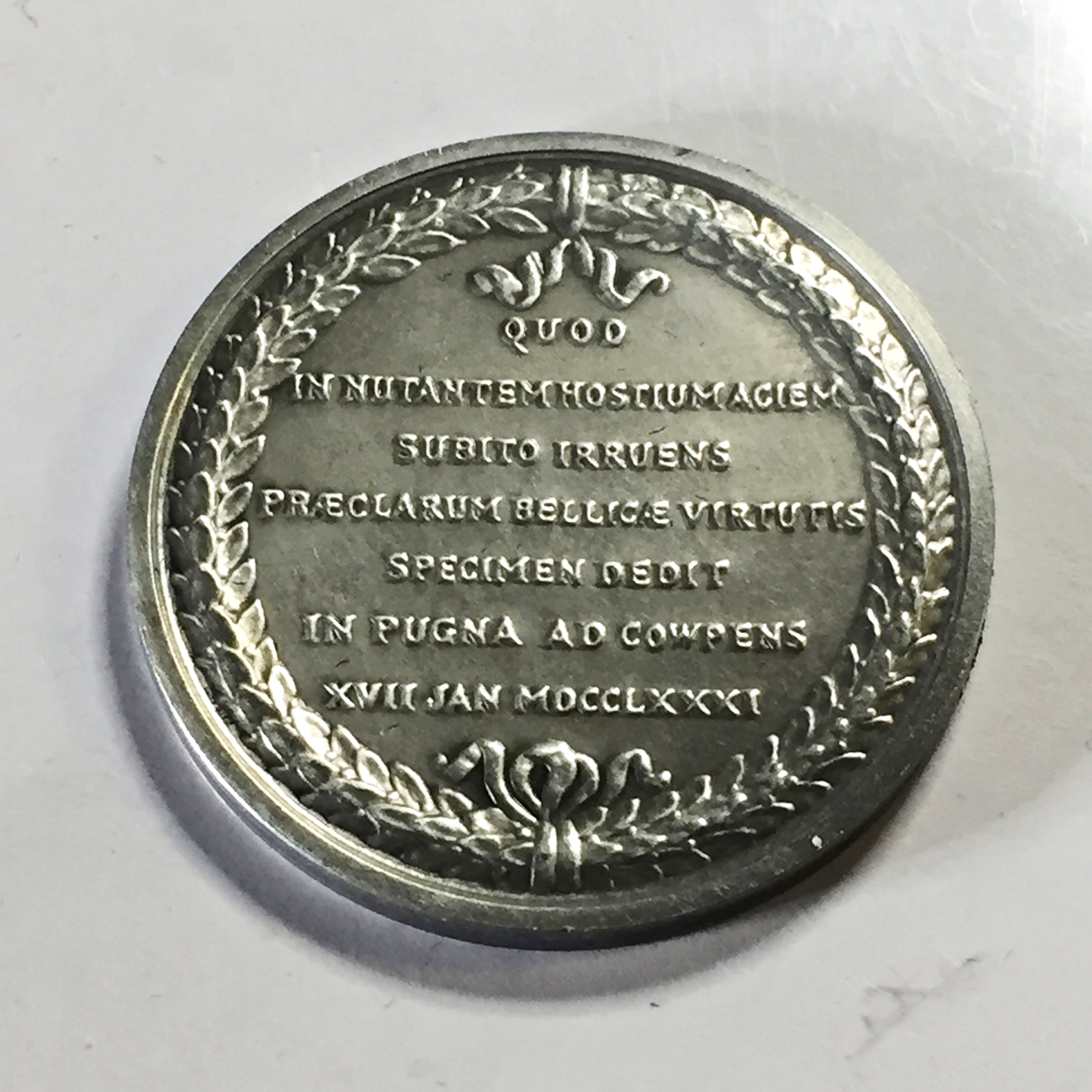 Medal Awarded to Lt. Col. John Eager Howard For Victory at Cowpens 1781 ...