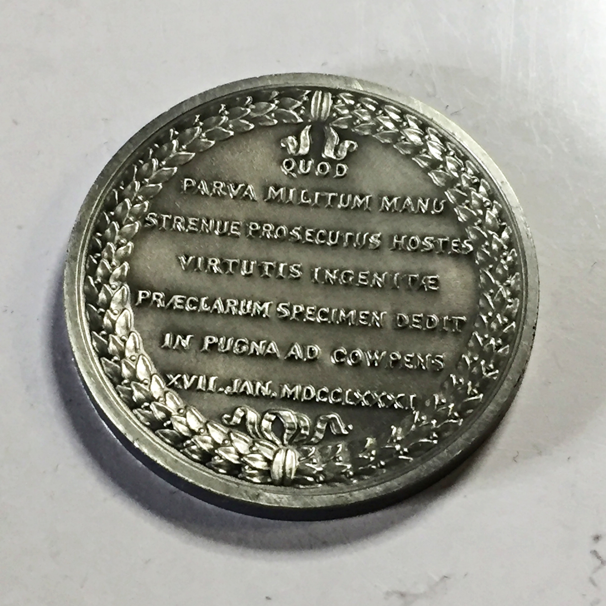 Medal Awarded to Lt. Col. William A. Washington For Victory at Cowpens ...