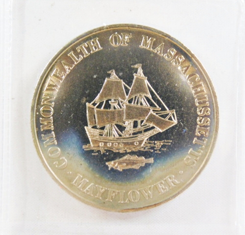 Metal Medallion Commemorating The Mayflower and William Bradford of ...
