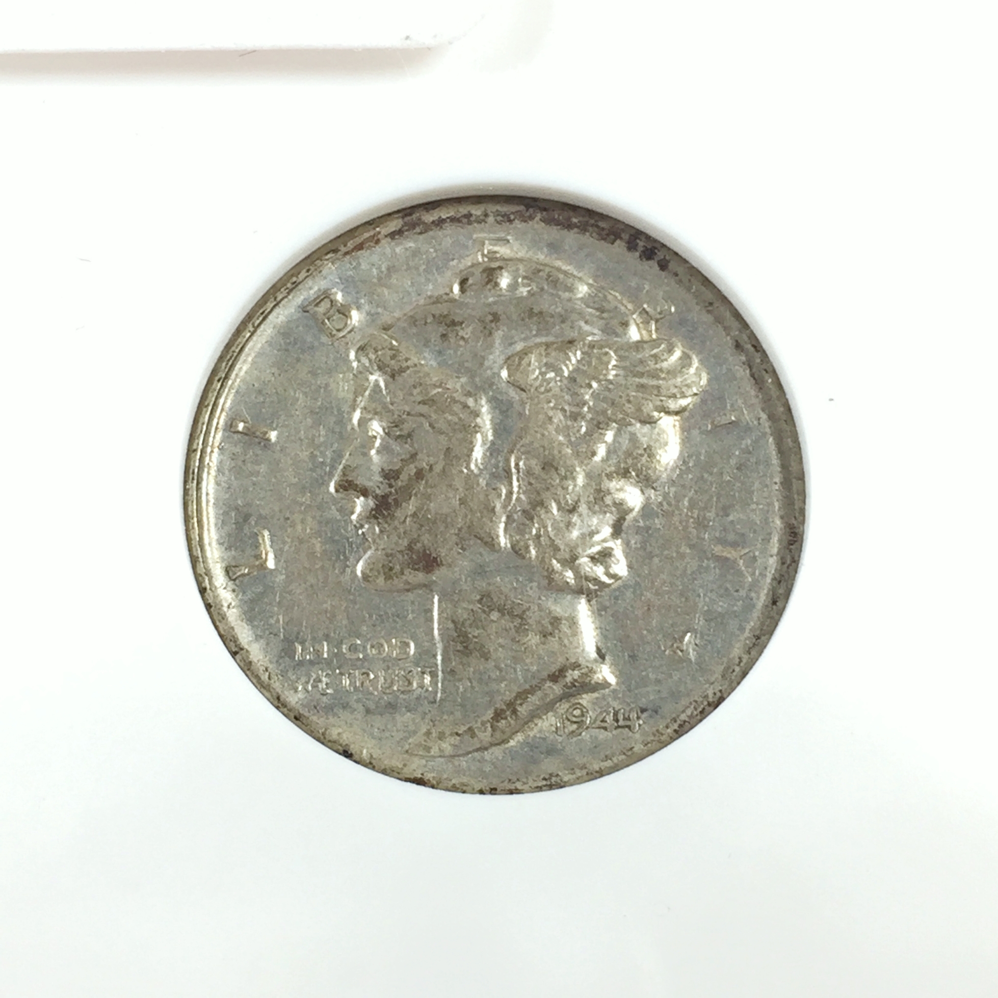 MINT ERROR 1944 Mercury Silver Dime PARTIAL COLLAR Error ANACS Graded ...