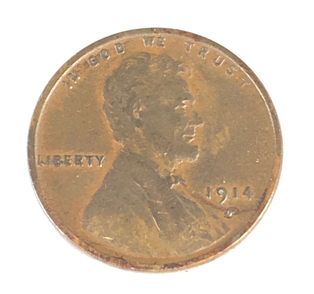 MINT ERROR*1914-D Lamination Error Lincoln Head Wheat Cent | Property Room