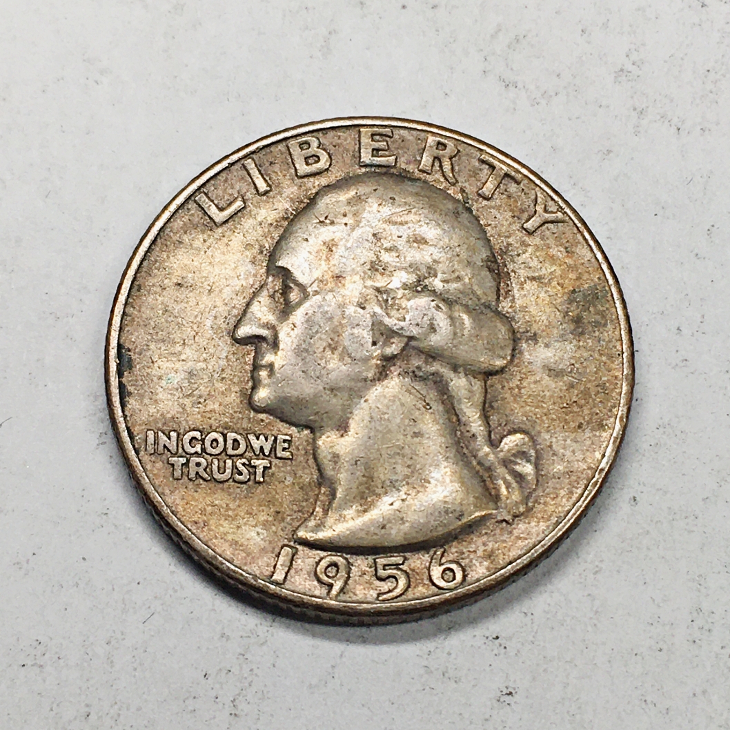 MINT ERROR*1956-D/D Repunched Mint Mark Silver Washington Quarter ...