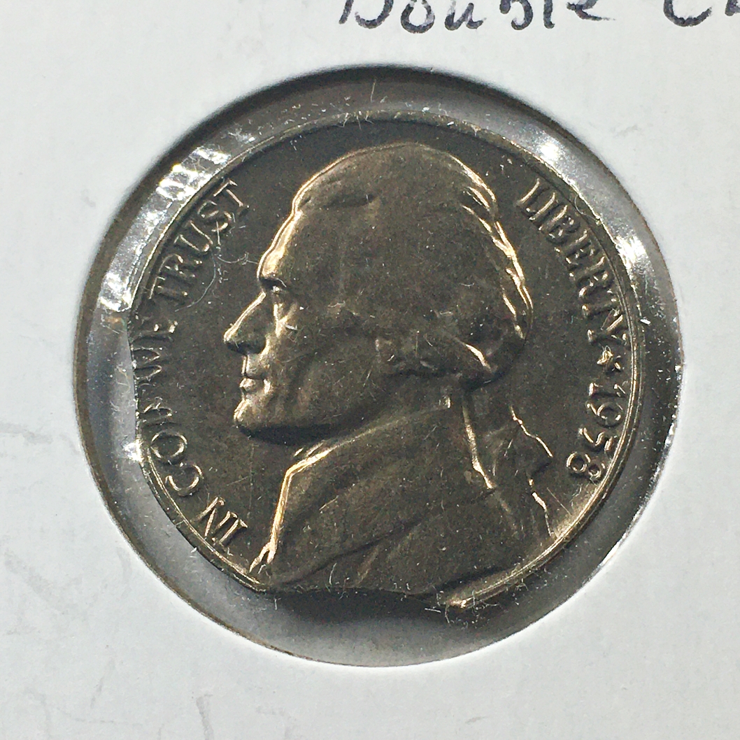 MINT ERROR*1958 Double Clipped Jefferson Nickel*High Grade with Luster ...