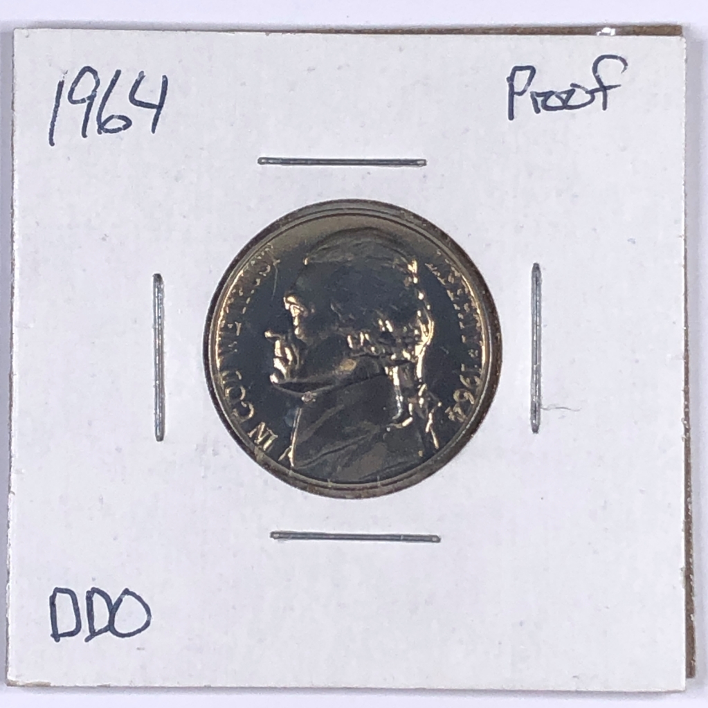 MINT ERROR*1964 Double Die Obverse Proof Jefferson Nickel | Property Room