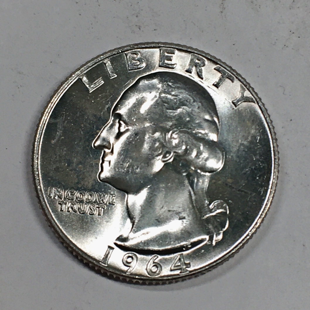 MINT ERROR*1964-D/D Silver Washington Quarter | Property Room