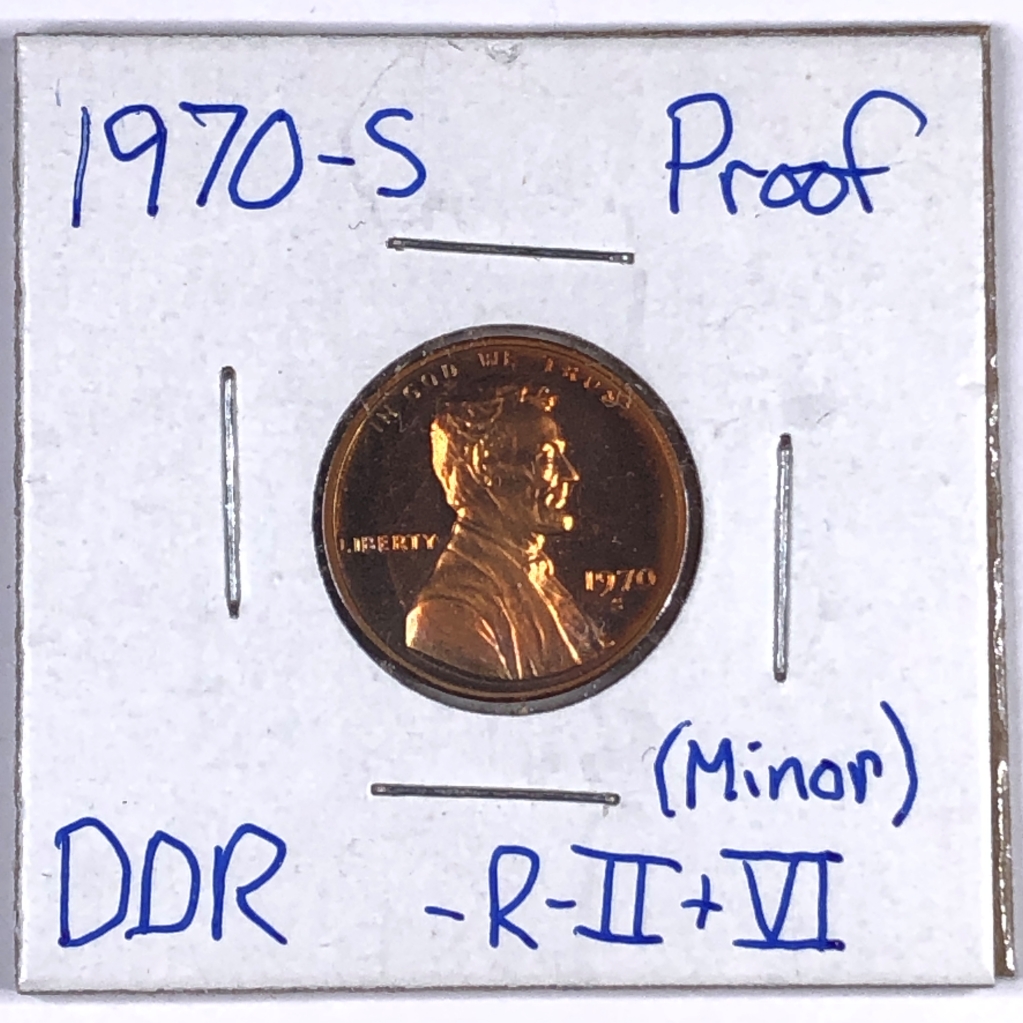 MINT ERROR*1970-S Double Die Reverse Proof Lincoln Head Memorial Cent ...