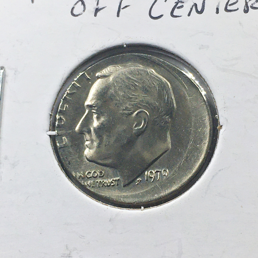 MINT ERROR*1979 Off Center Roosevelt Dime*High Grade with Luster ...