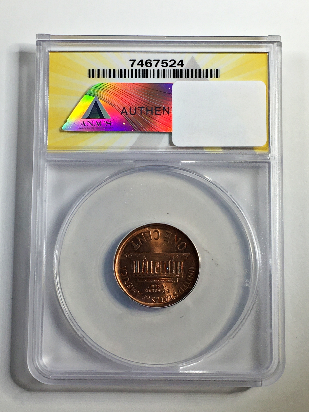 MINT ERROR*1995 Lincoln Head Memorial Cent*Broadstruck*Graded MS63 Red by ANACS | Property Room