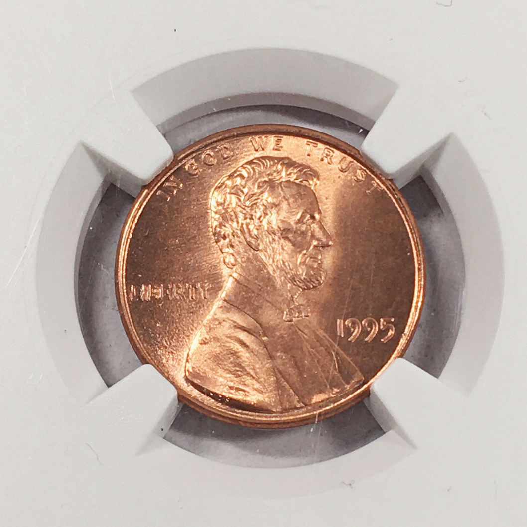 MINT ERROR*1995 Lincoln Head Memorial Cent*Graded MS68+ RD Double Die Obv*Green CAC Sticker ...