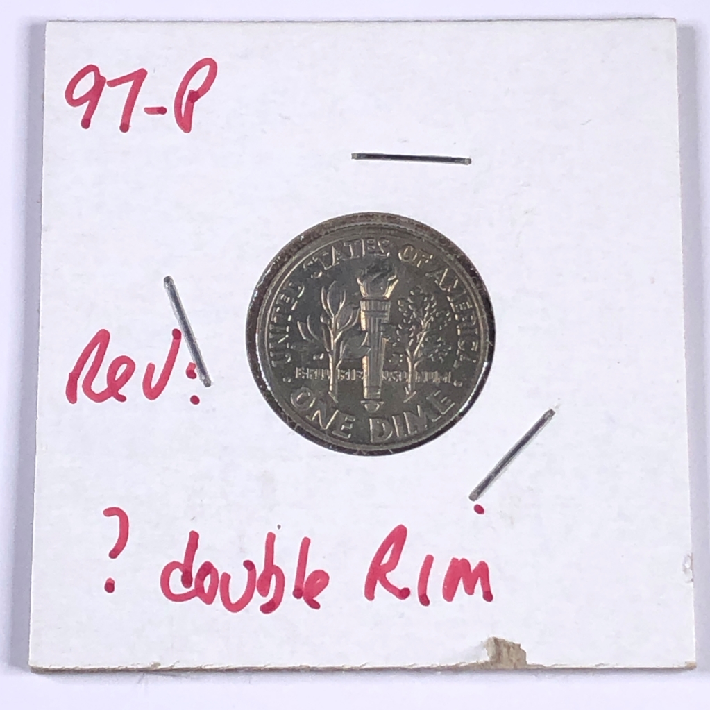 MINT ERROR*1997-P Roosevelt Dime*High Grade*Double Rim | Property Room