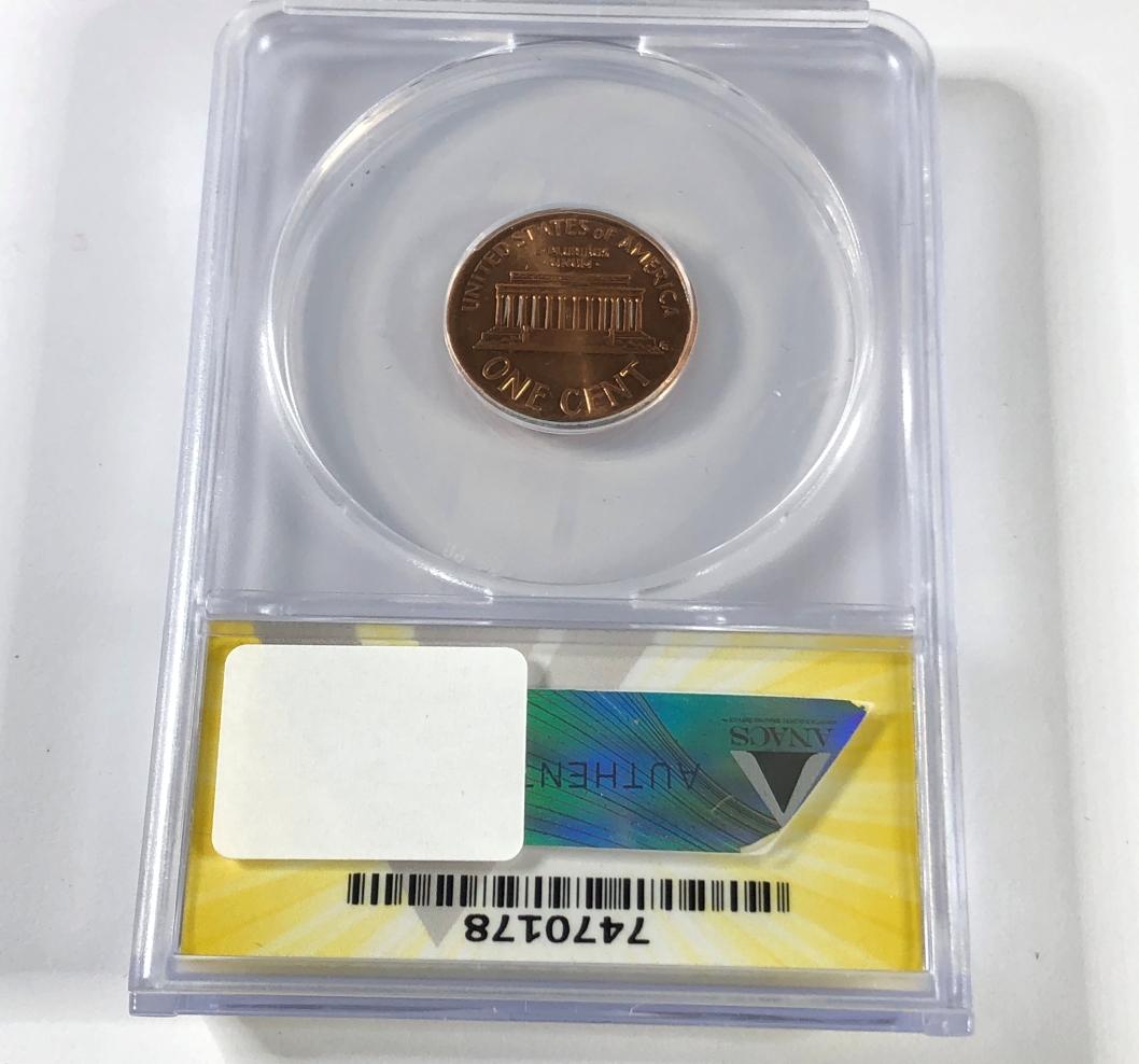 MINT ERROR*1999 Lincoln Head Memorial Cent*BROADSTRUCK*Graded MS63 Red by ANACS | Property Room