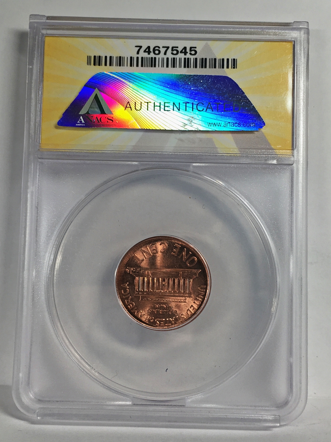 MINT ERROR*2000 Lincoln Head Memorial Cent*Graded MS63 RED BROADSTRUCK | Property Room