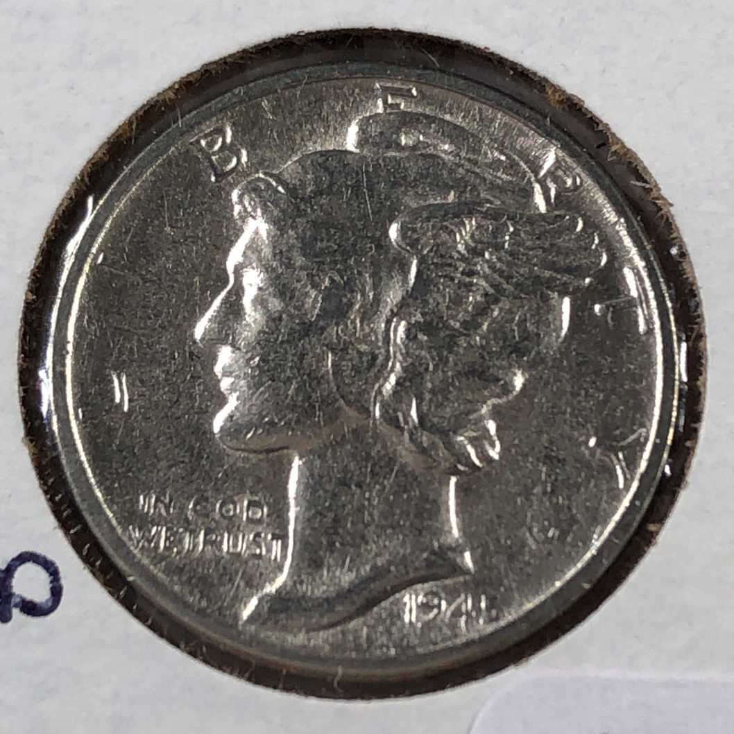 MINT ERROR*Rotated Die*1945-D Silver Mercury Head Dime*High Grade with ...