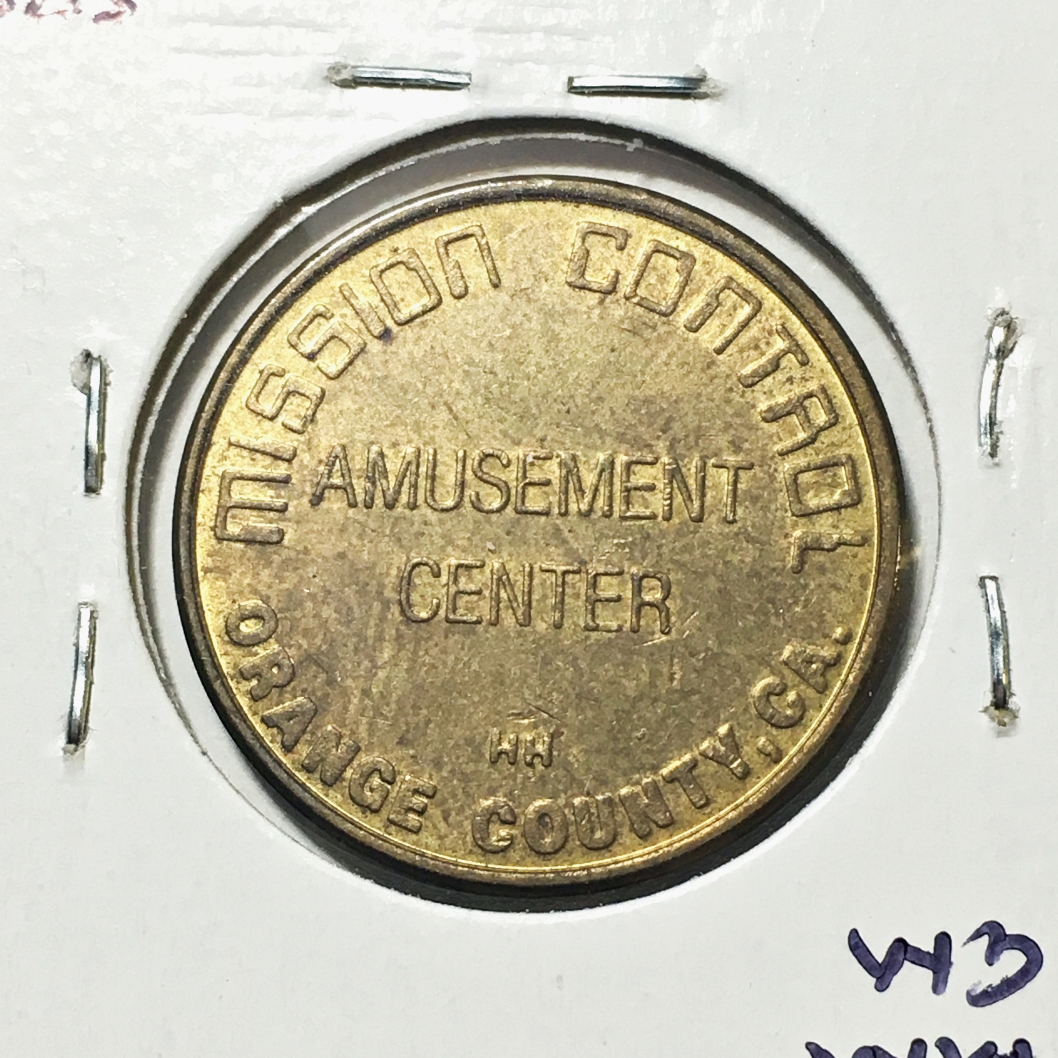Mission Control Amusement Park Token*Brass*23mm | Property Room
