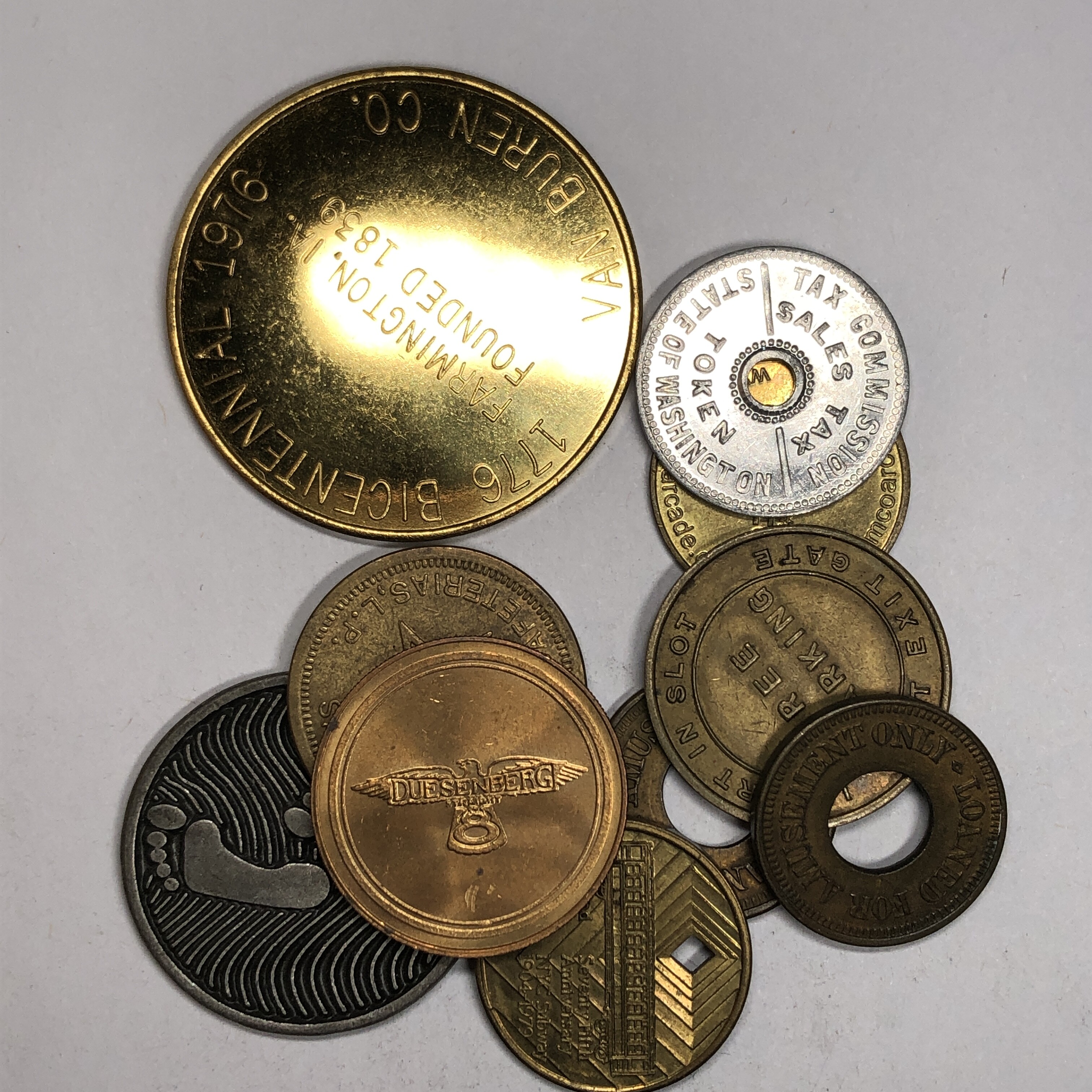 Mixed Lot of Tokens Including Holed Tokens | Property Room