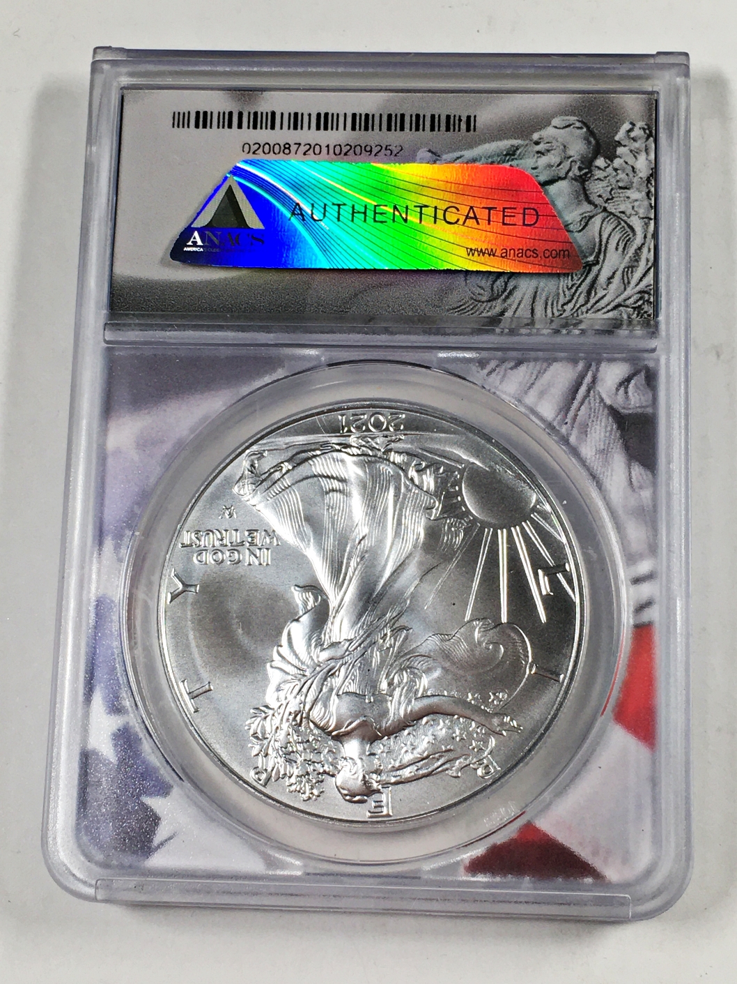 MS70 First Strike Type 2 2021 $1 American Silver Eagle - Graded by ANACS | Property Room