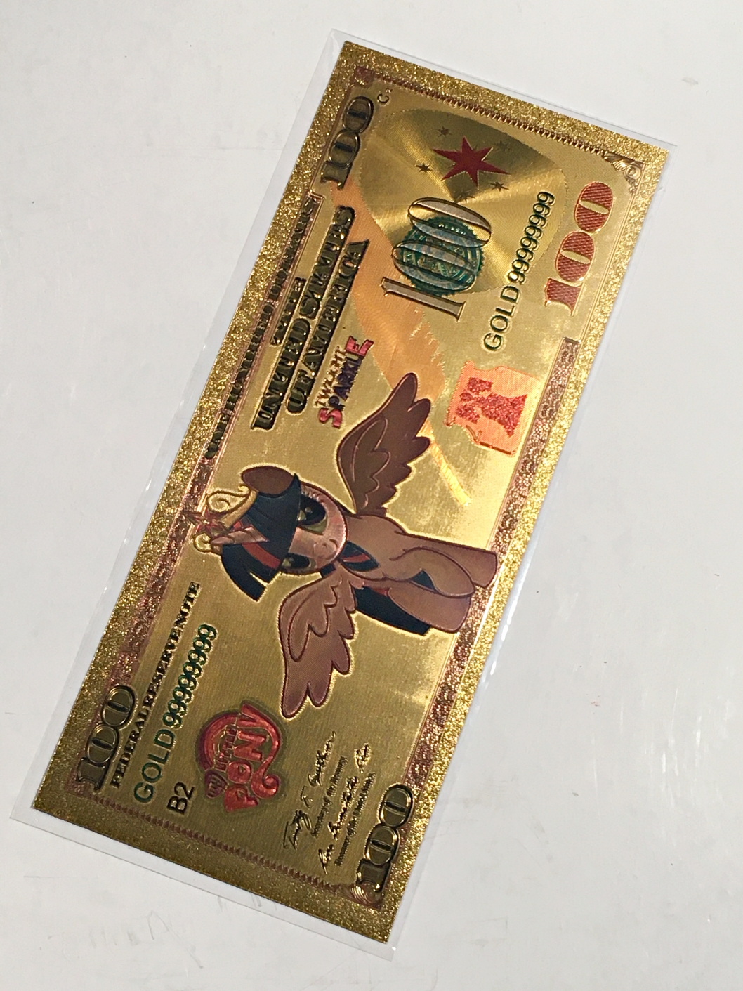 My Little Pony/Twilight Sparkle Gold Foil 100 Dollar Banknote ...