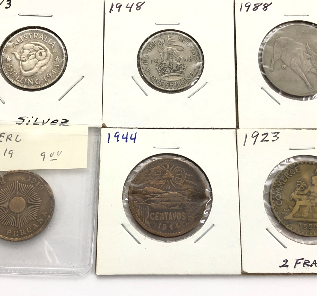 Mystery Box of World and US Coinage, May Cointain Tokens Medals Etc ...