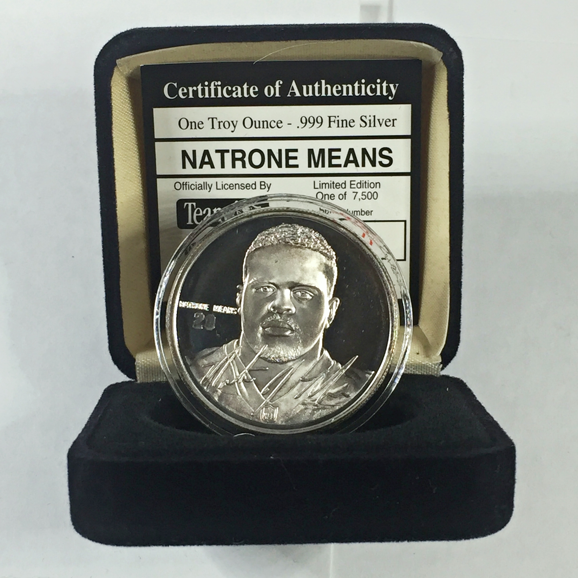 Natrone Means NFL 1oz .999 Fine Proof Silver Commemorative Medallion ...