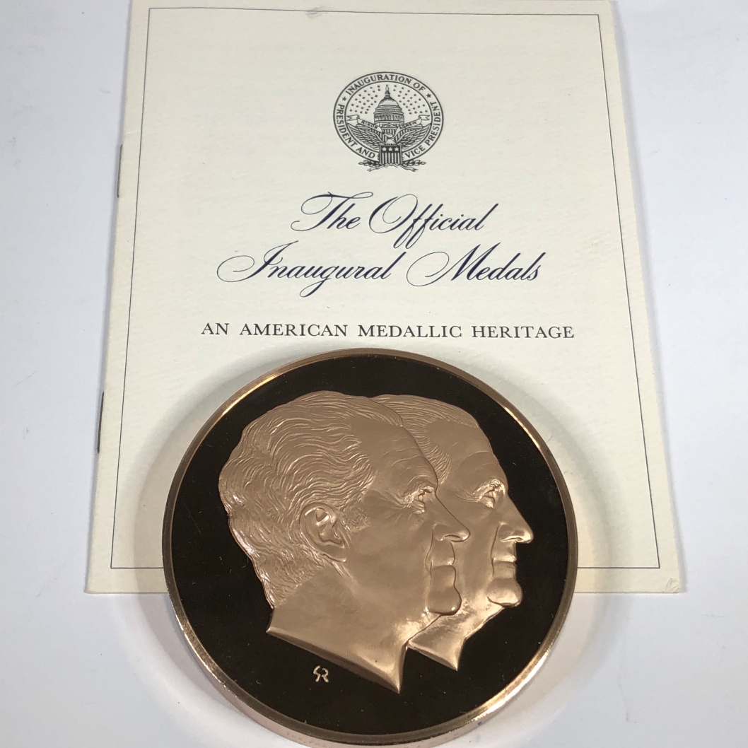 Official Inaugural Medals Richard Nixon and Spirrow Agnew 1973 with All ...