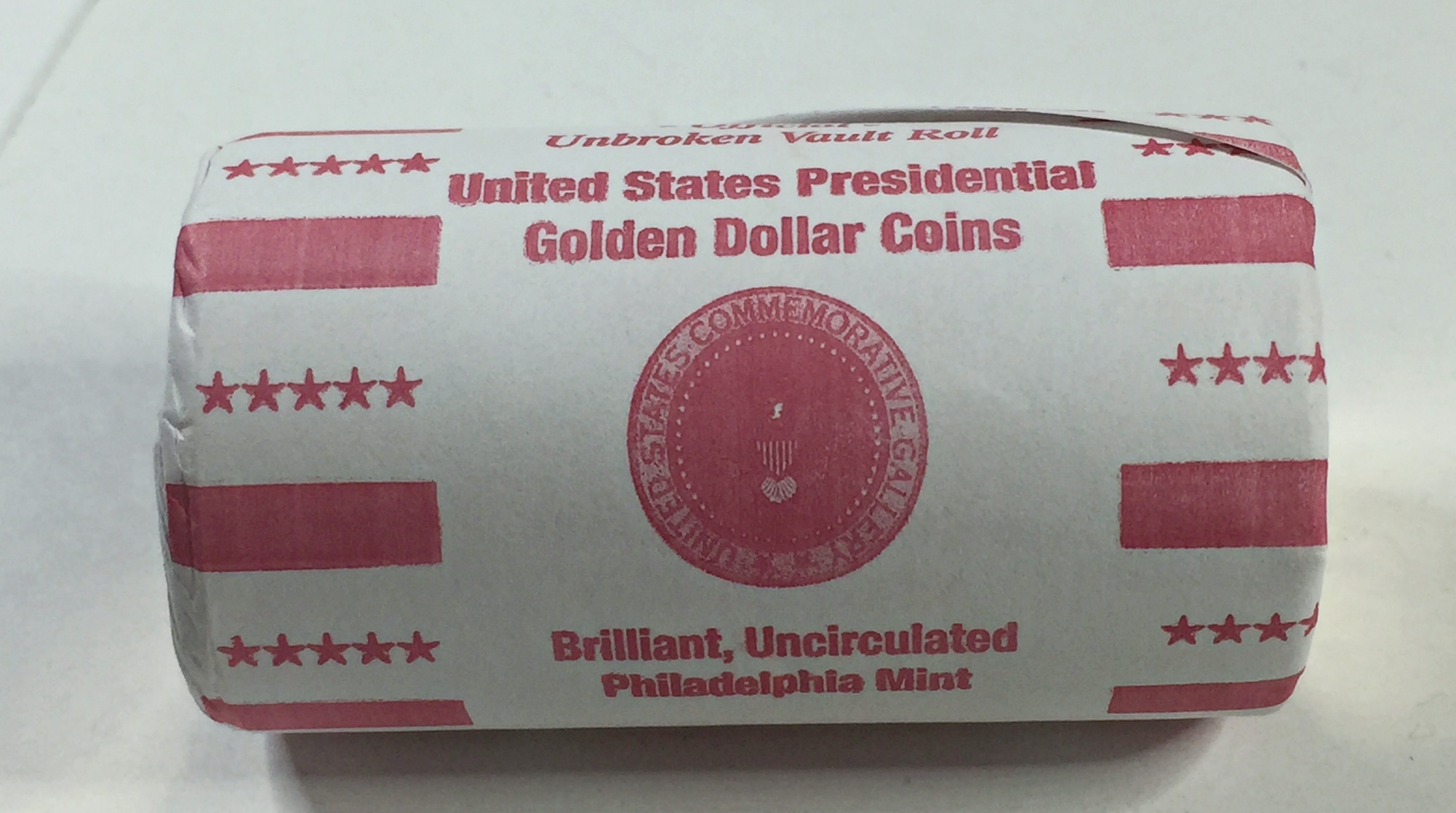 Official UNBROKEN Vault Roll of US Presidential Dollars*Philadelphia ...
