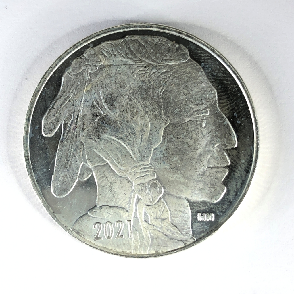 One (1) Ounce .999 Fine Proof Silver Round*Buffalo Nickel Design ...
