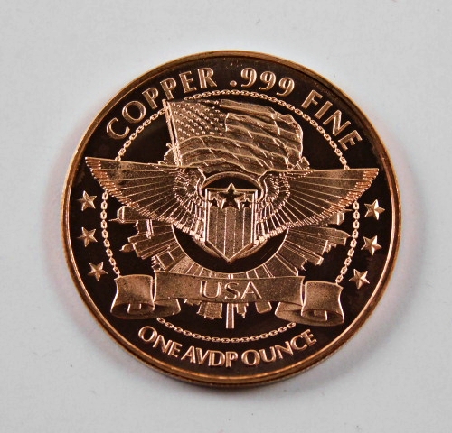 One AVDP oz .999 Fine Proof Copper Round*Covid 19 Molecule*Stockpile ...