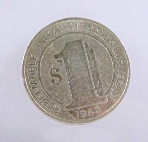 One Dollar Gaming Token - 1983 - The Sands, Las Vegas | Property Room