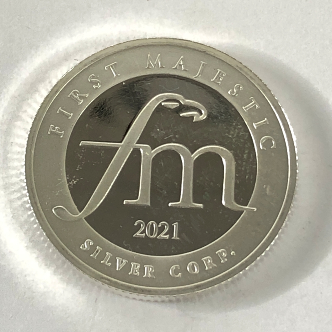 One Half Troy Ounce .999 Proof Silver Round*First Majestic Silver Corp ...
