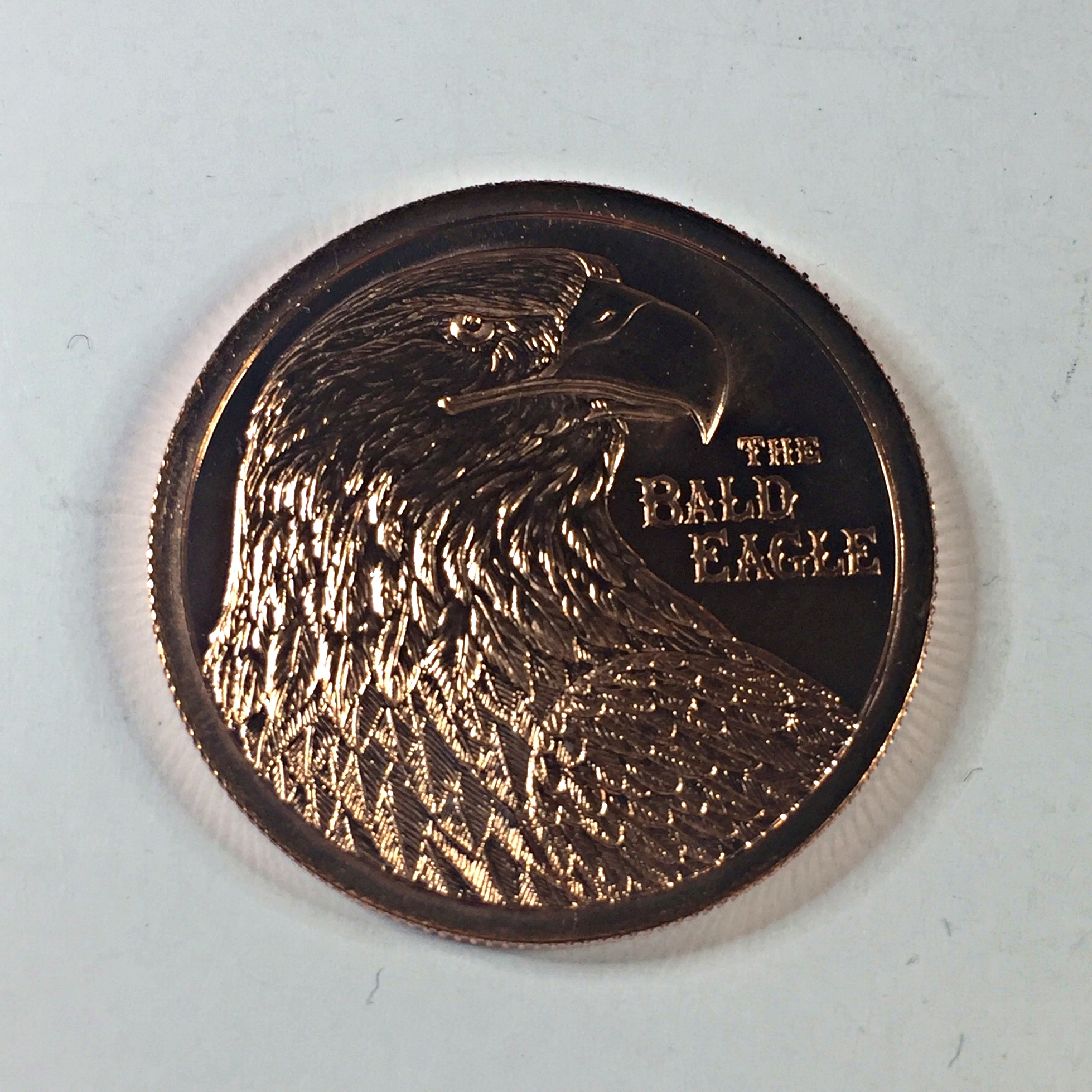 One Ounce .999 Fine Copper Round*The Bald Eagle*Proof | Property Room