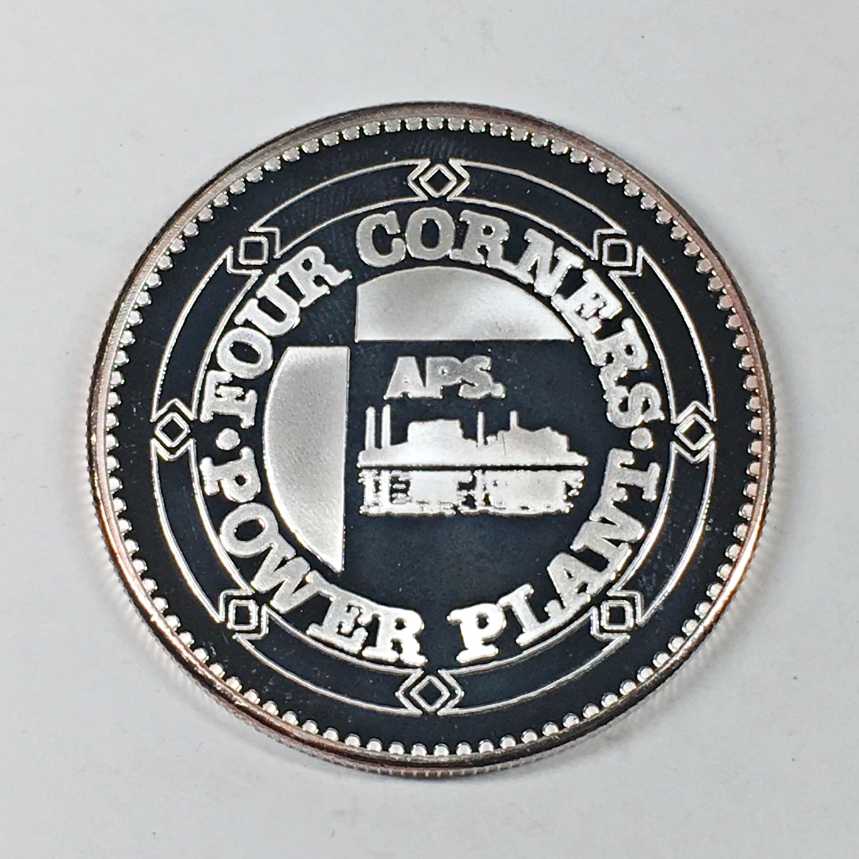 One Ounce .999 Fine Proof Silver Round*Four Corners Power Plant*Safest ...
