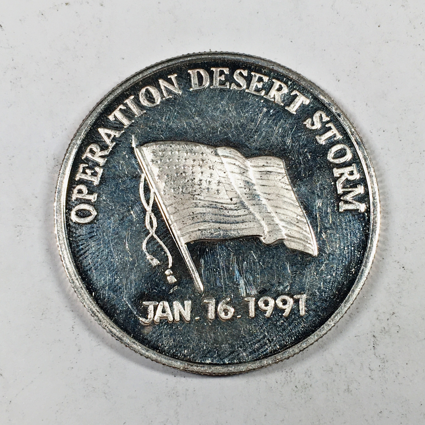 One Ounce .999 Fine Silver Round*Operation Desert Storm | Property Room