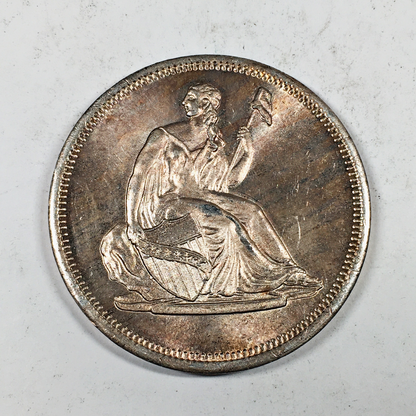 One Ounce .999 Fine Silver Round*Seated Liberty Design | Property Room